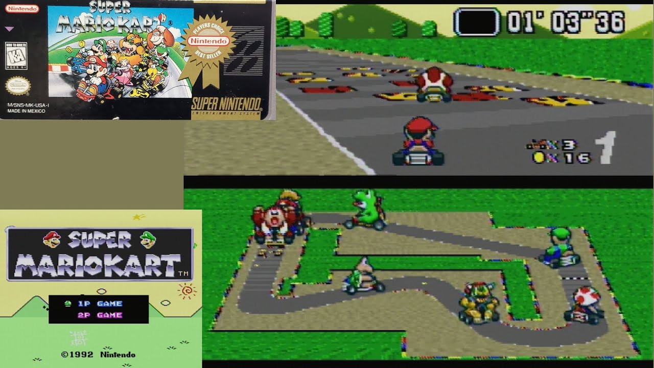 Super Nintendo - Super Mario Kart - YouTube