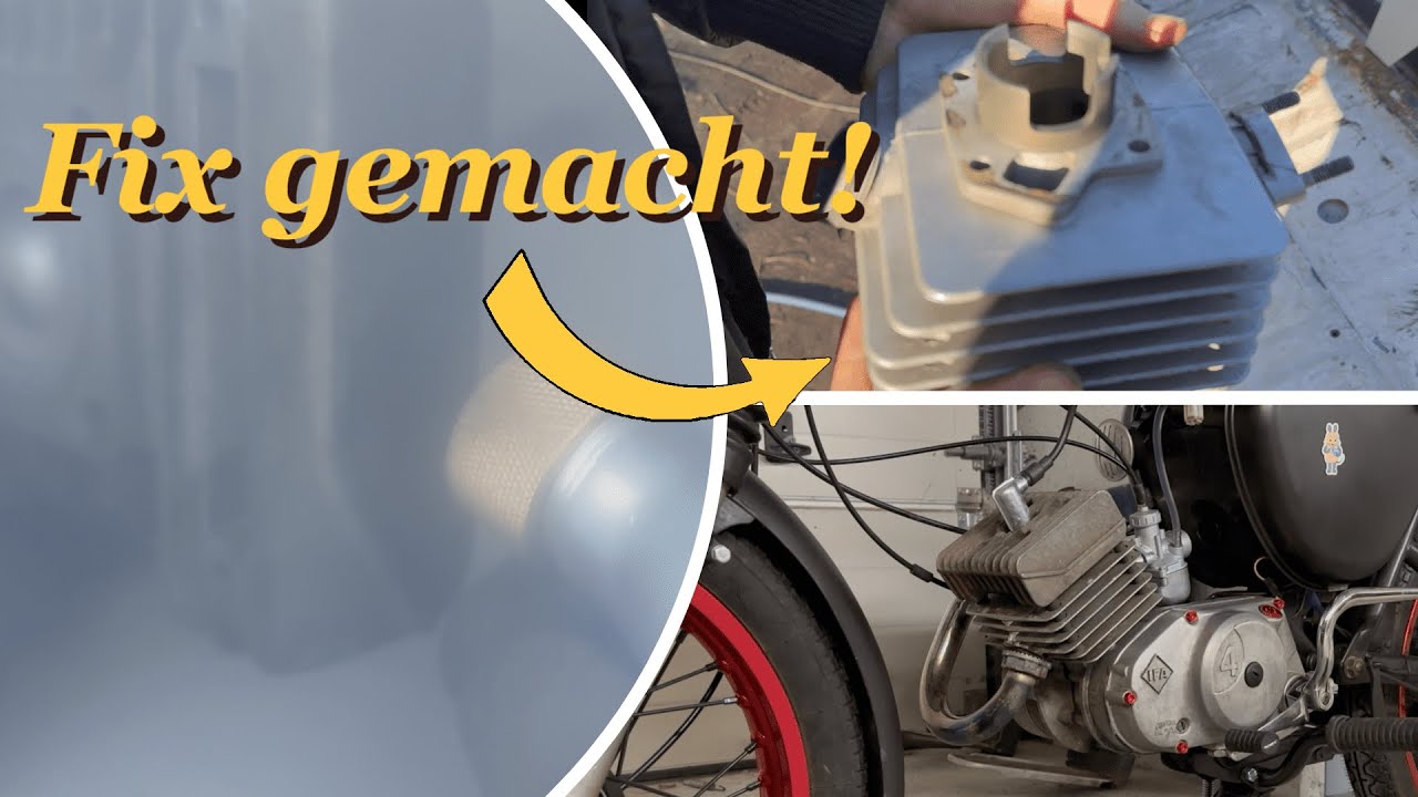 Simson Zylinder: Sandstrahlen und Aufbereitung - YouTube