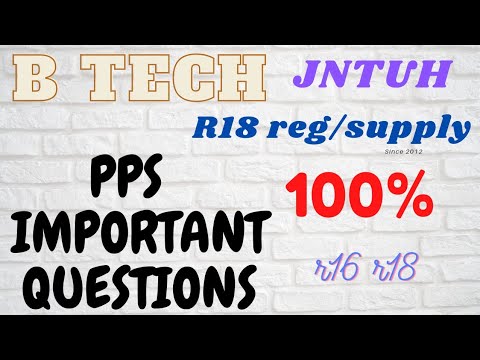pps important questions for btech 1st year jntuh//btech(c language) - YouTube