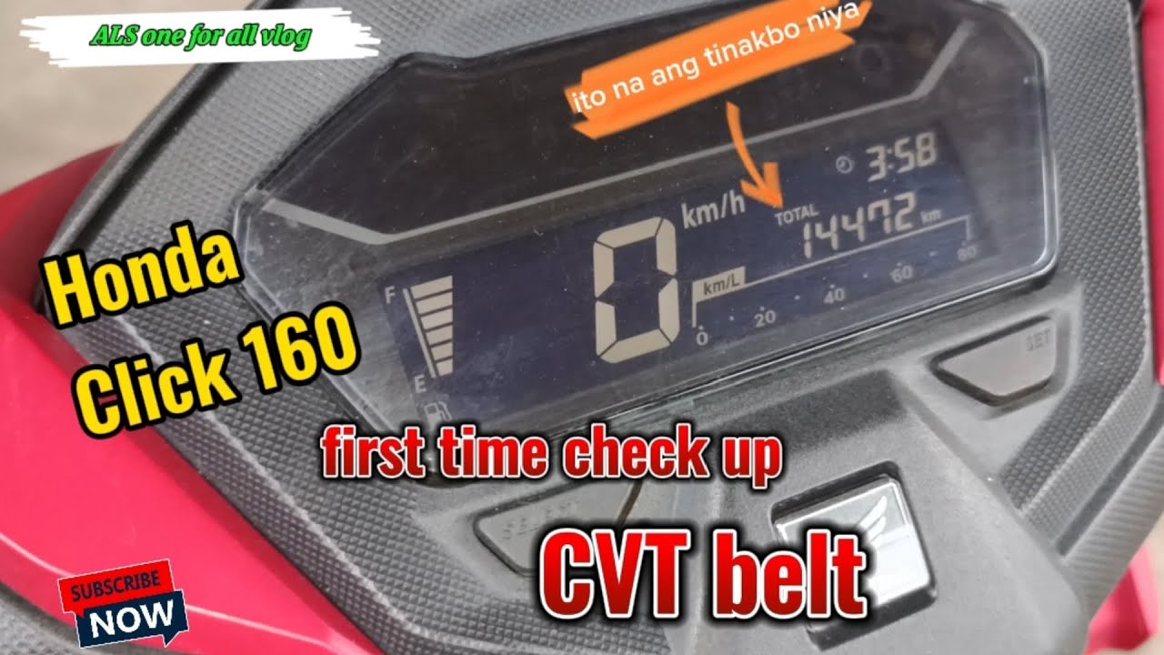 Honda Click 160 matte red First time Check up CVT V belt #youtubeshorts ...