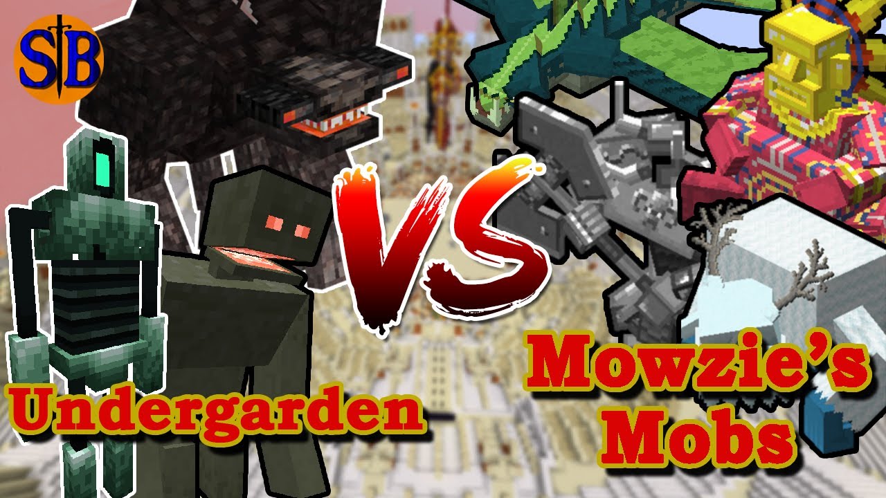 UNDERGARDEN VS MOWZIE'S MOBS, Full mods battle | Minecraft mobs battle ...