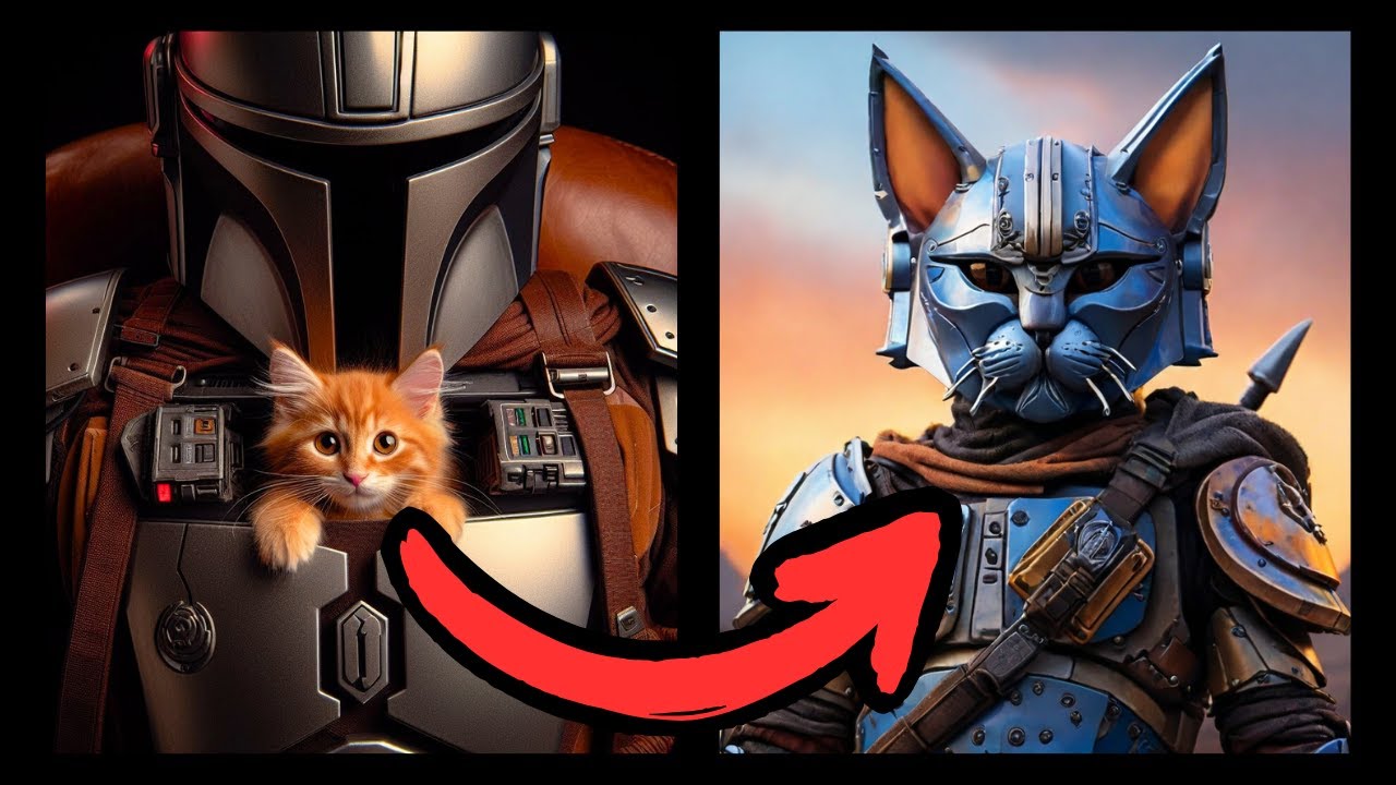 Cat becomes Mandalorian hero #cats #story - YouTube