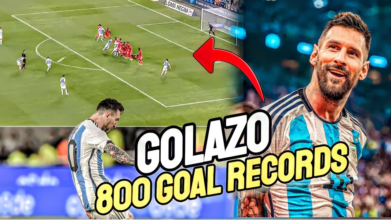 ⚽ MESSI GOLAZO TIRO LIBRE Y LLEGA A LOS 800 GOLES | MESSI HISTÓRICO ...