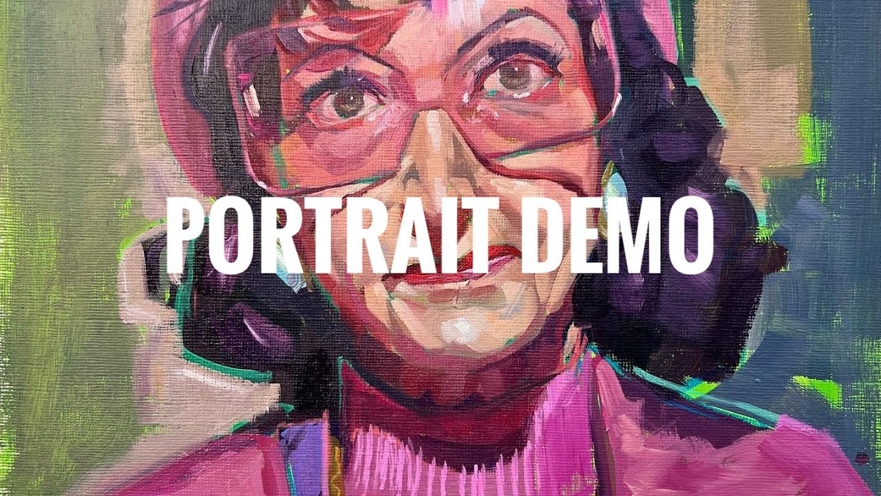 Portrait Painting Talk Through- acrylic and oil paint - YouTube