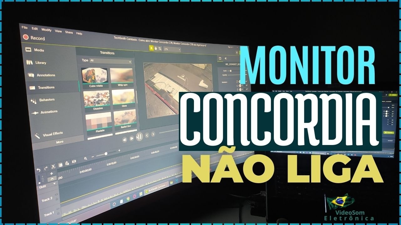 Como abrir Monitor Concordia C78, Monitor Concordia C78 não liga! - YouTube