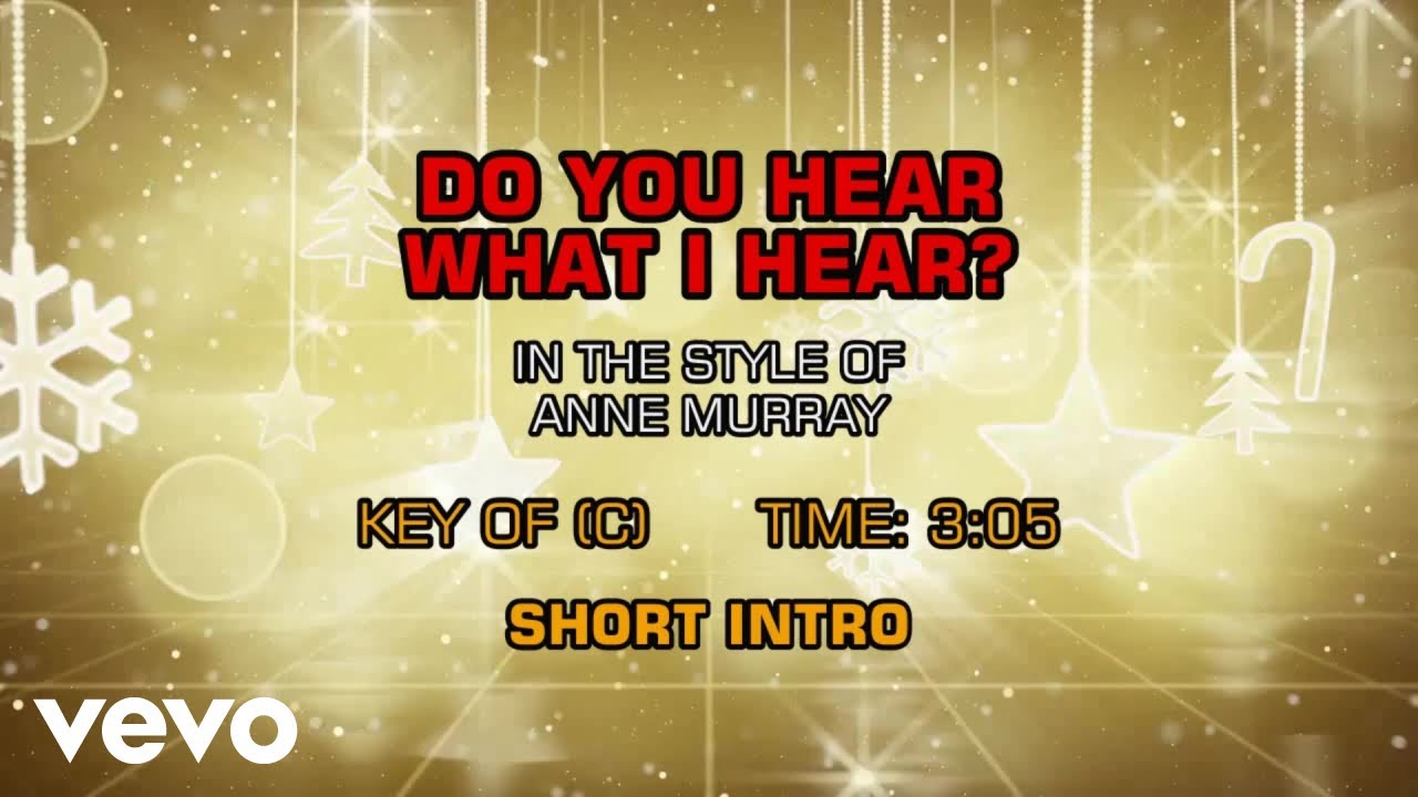 Anne Murray - Do You Hear What I Hear (Karaoke) - YouTube