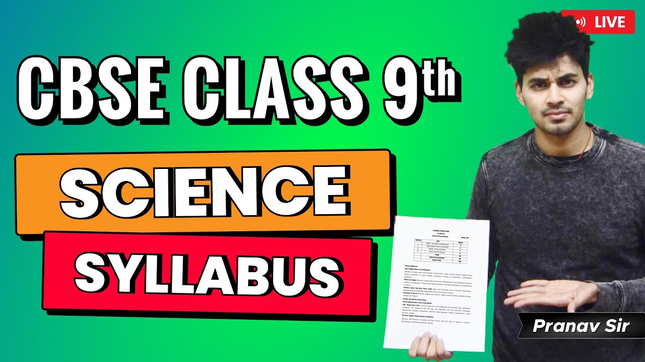 Science Class 9th Syllabus in details | CBSE | Study Isle | Pranav Sir ...