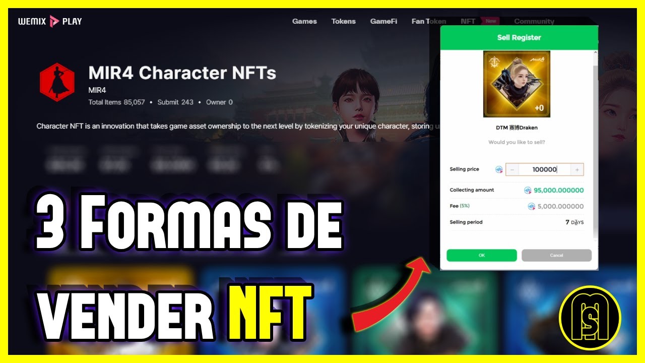 Como Vender los Personaje NFT de MIR4 en La Nueva Pagina de Play Wallet ...