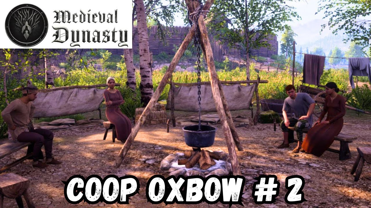 Medieval dynasty Coop Oxbow / Installations et premières recrues ! / Ep ...