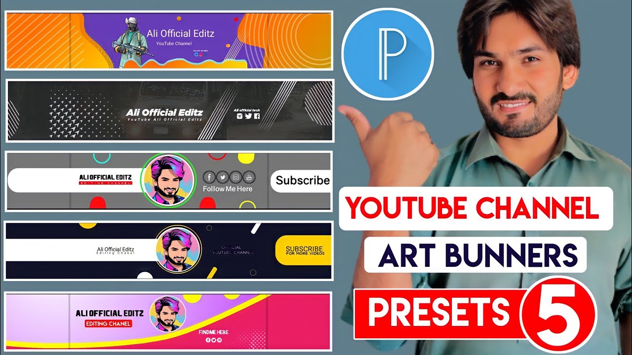 Free Youtube Banner Template Pixellab Android || plp template TOP 5 ...