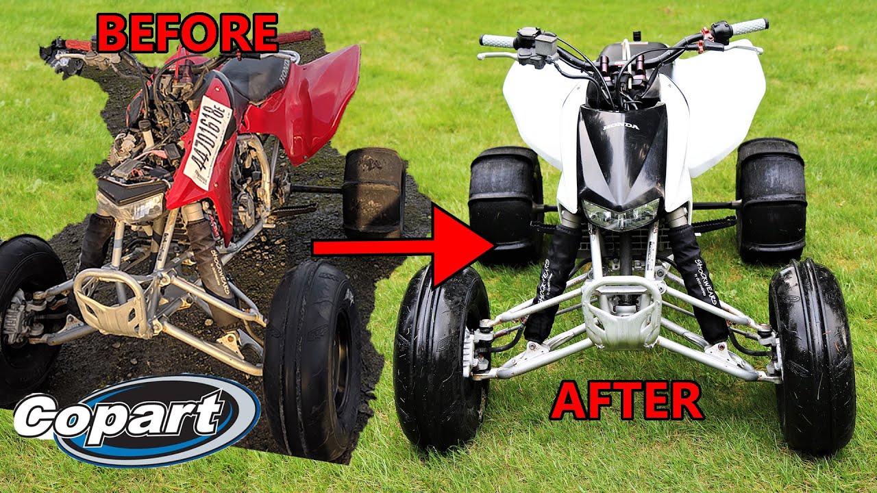 Salvage Honda TRX450 Quad/ATV Rebuild from Copart - Part 3 - YouTube