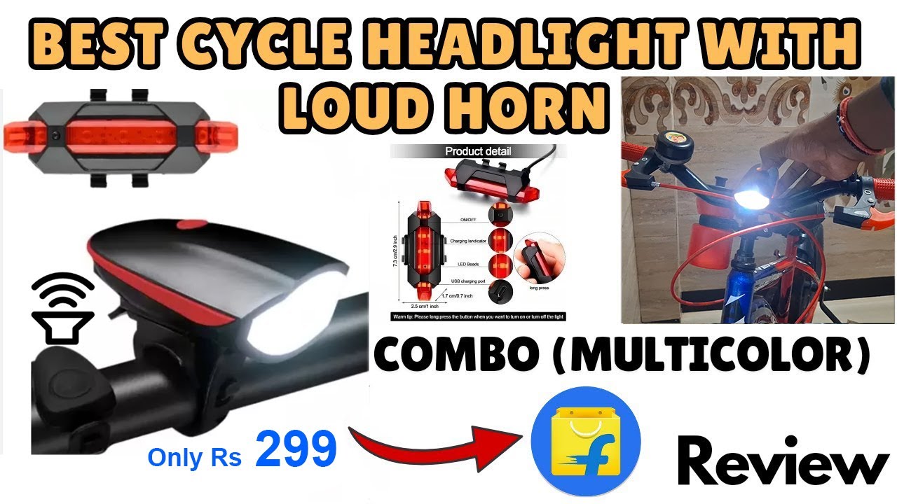 Cycle Light & Horn 2 In 1+ Tail Light | Unboxing and Review 😱 | Budget ...