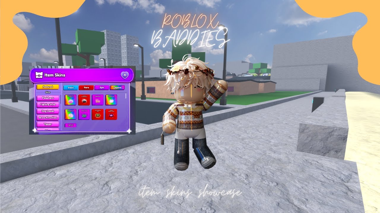 Showcasing my items & skins in ROBLOX BADDIES! - YouTube