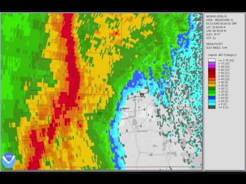 1993 Florida Superstorm KMLB Radar - YouTube
