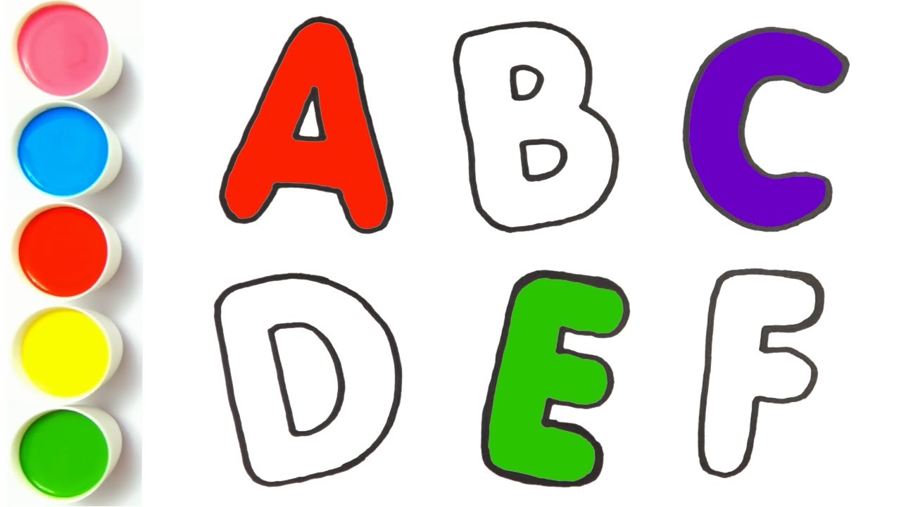 How to Draw Alphabets | Drawing, painting, coloring Alphabets for kids ...