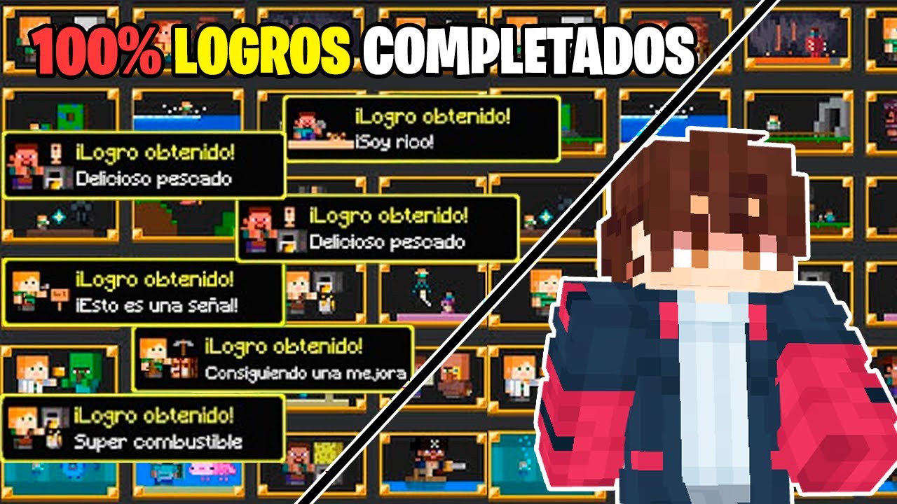 ¡100% de LOGROS en Minecraft Bedrock 1.21! Usa este increíble MAPA - YouTube