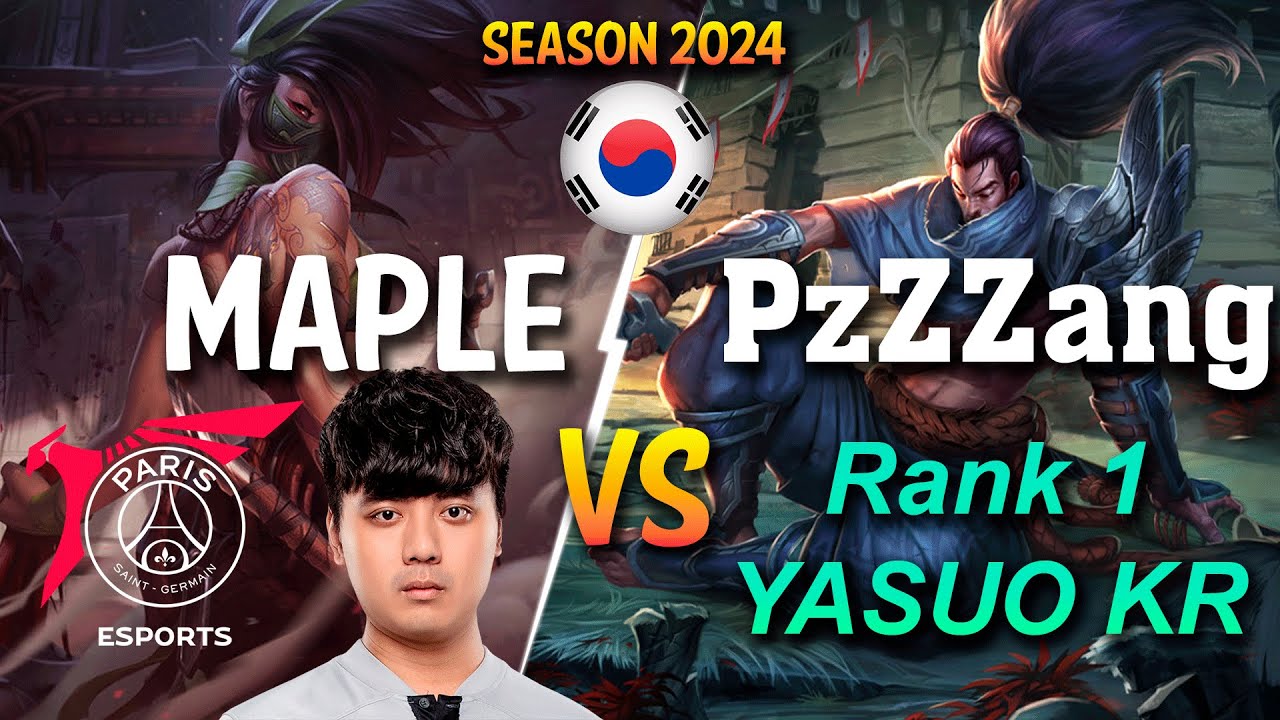 PSG Maple vs PzZZang - Maple AKALI vs BEST YASUO KR Mid - Patch 14.8 KR ...