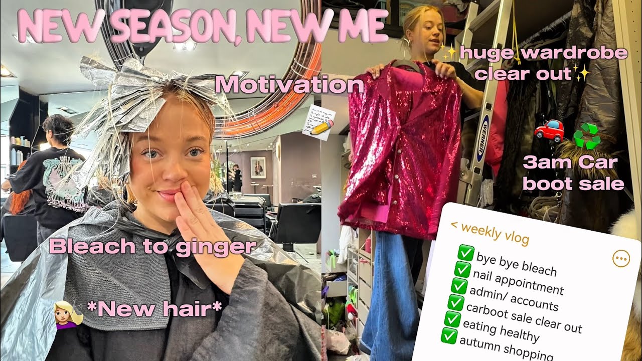 Autumn weekly vlog 🍂 ginger from 12 years bleach, thrift, huge ...