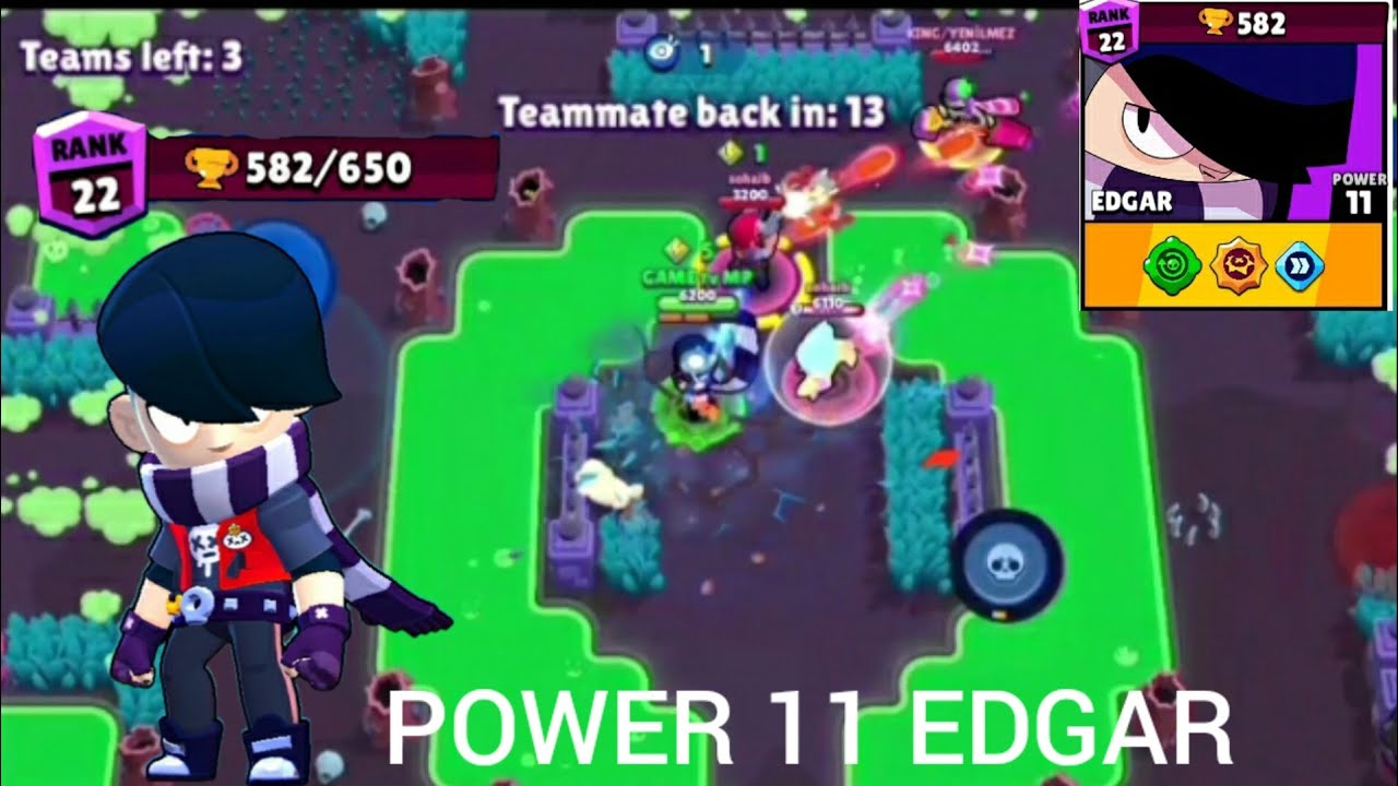 Power 11 Edgar - Brawl Stars Gameplay (Power 11 Edgar) - YouTube