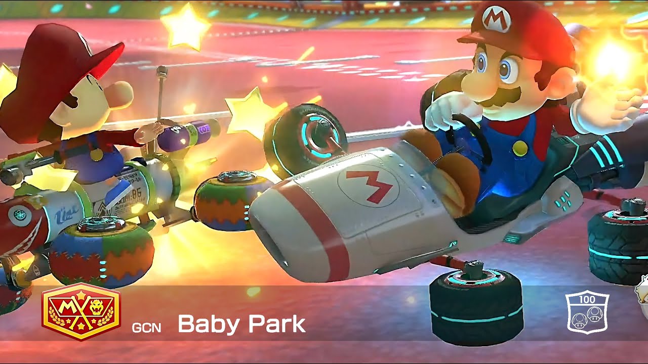 Mario Kart 8 Deluxe Baby Mario in Baby Park #87 - YouTube