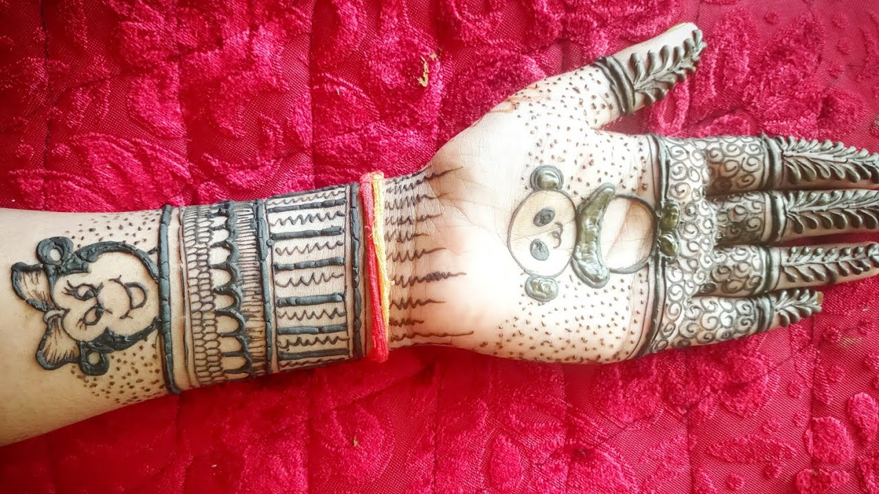 Cute Panda 🐼 Mehndi Design For Front Hand | 2023 Latest Mehndi Design ...