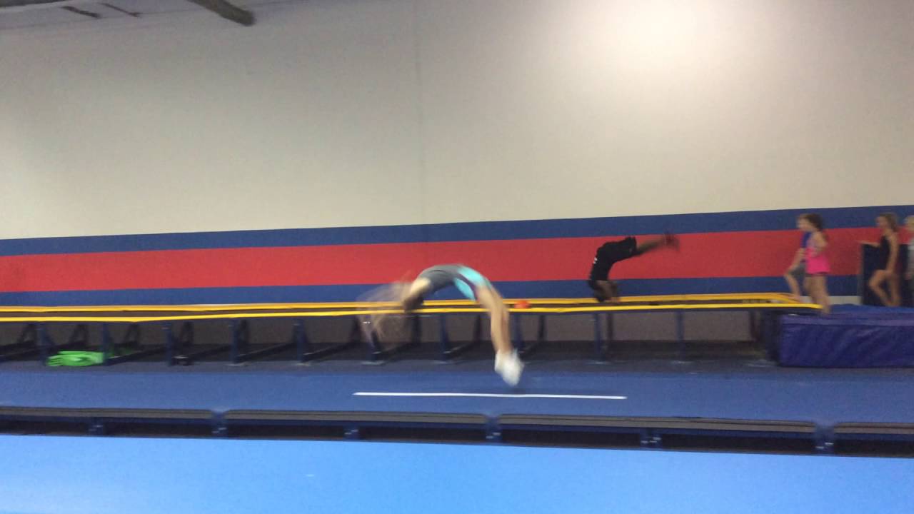 Savie's running back handspring back - YouTube