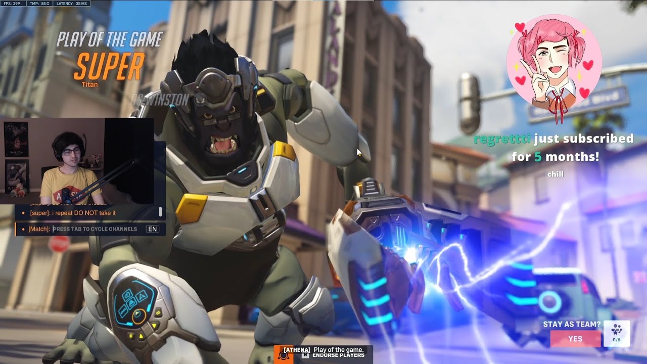 POTG! SUPER WINSTON GAMEPLAY OVERWATCH 2 SEASON 10 TOP 500 - YouTube