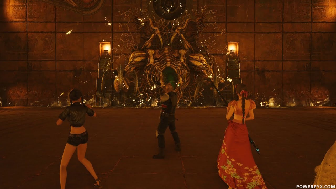 Final Fantasy 7 VII Rebirth - Demon Gate Boss Fight (HARD DIFFICULTY ...