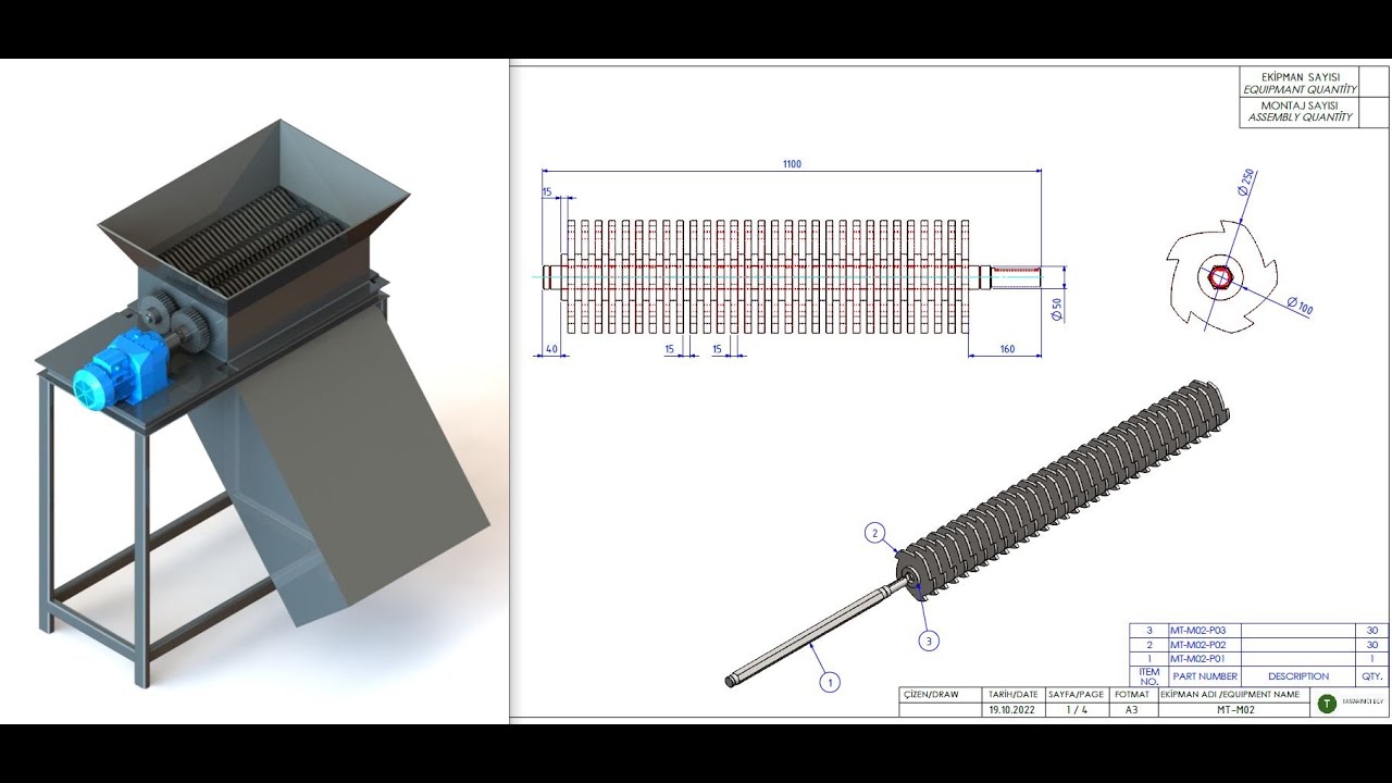 Metal Öğütücü Teknik Resim 02 - Scrap Metal Shredders Technical ...