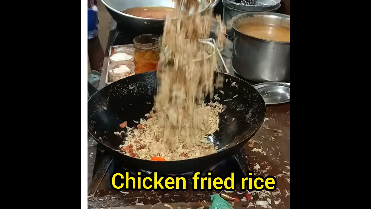 Quick Chicken Fried Rice | cheap and best chicken fried rice street ...