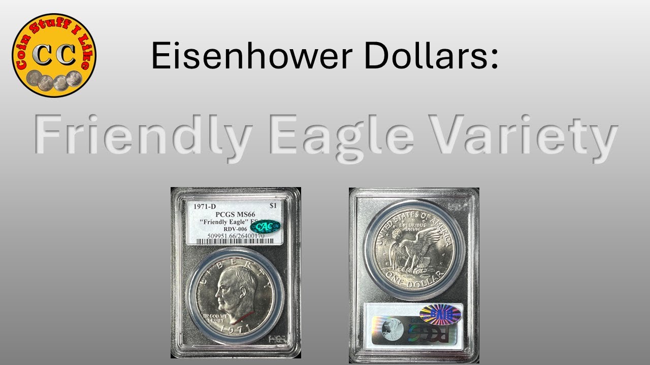 Eisenhower Dollars: 1971-D Friendly Eagle Variety - YouTube
