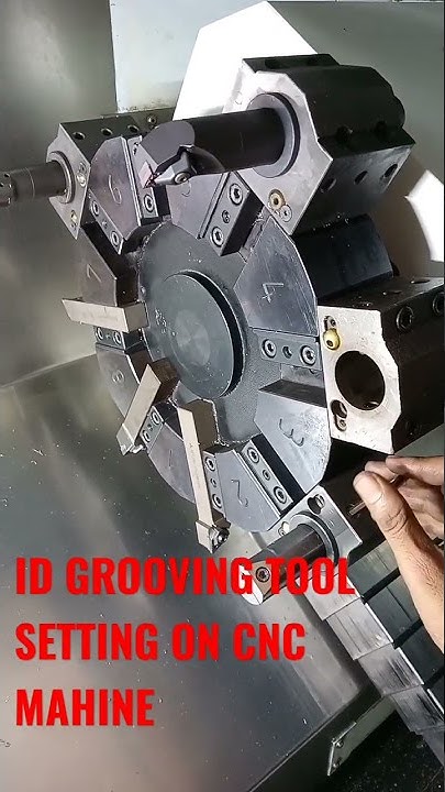 id grooving tool setting on cnc machine#cncprogramming #cncmachine #shorts #cnc - YouTube