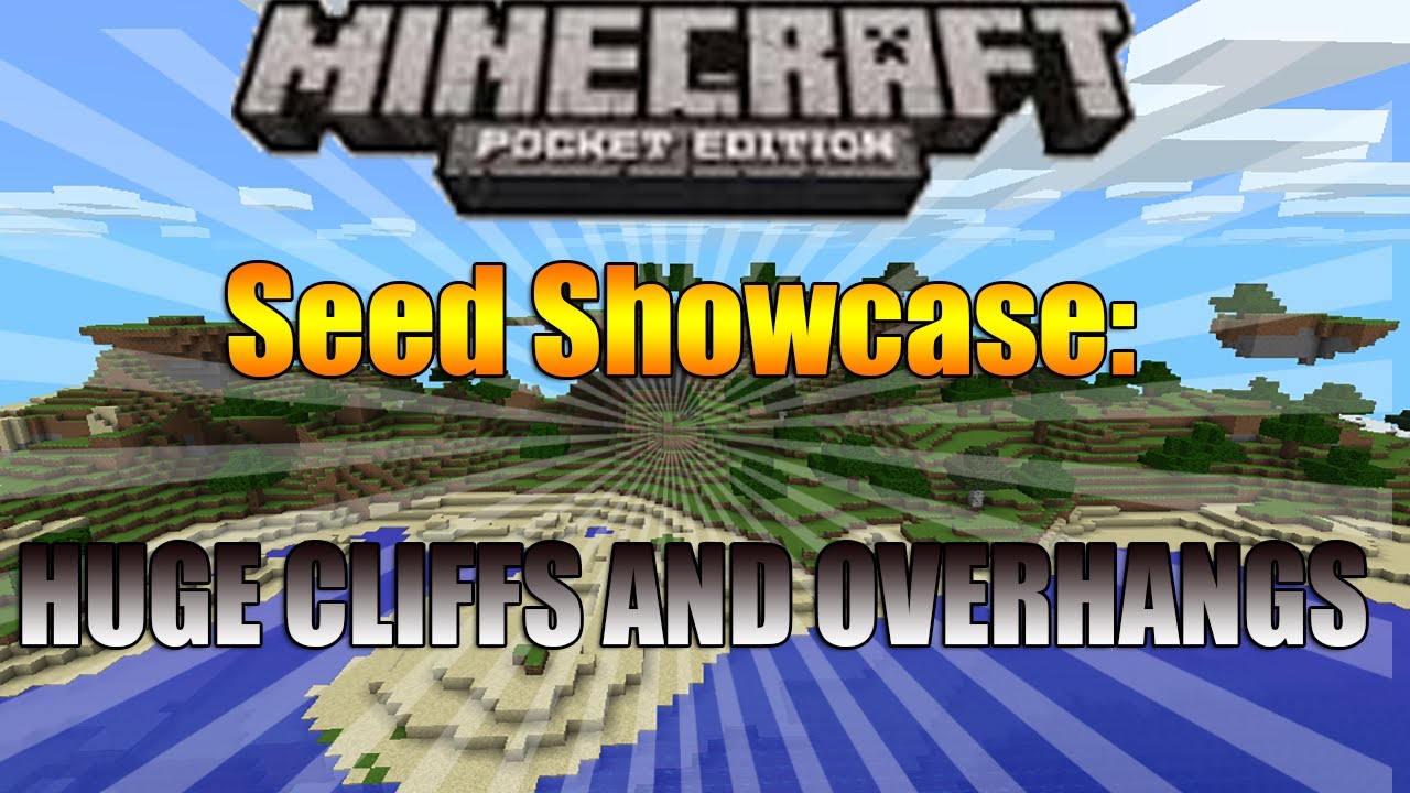 HUGE CLIFFS AND OVERHANGS - Minecraft PE 0.8.1 Seed Showcase - YouTube