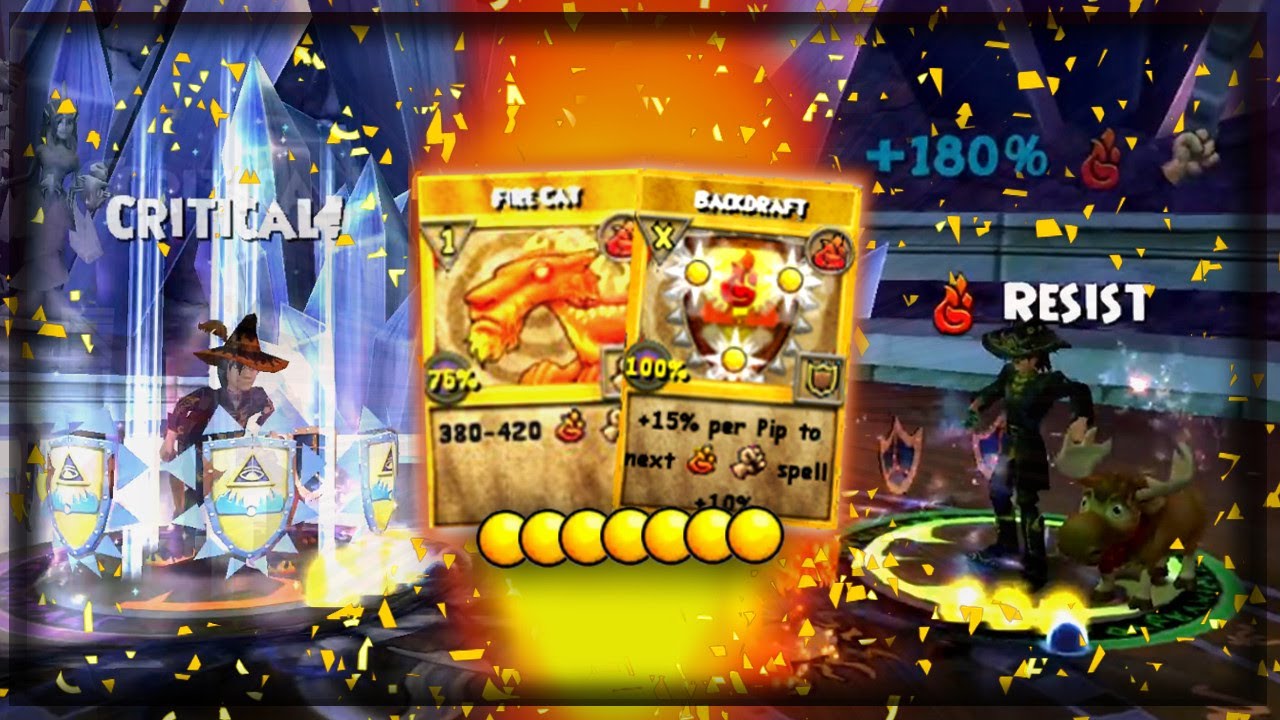 Wizard101: Max Pip Backdraft Into A Fire Cat Strategy ⚪🔥😺 Visionary ...
