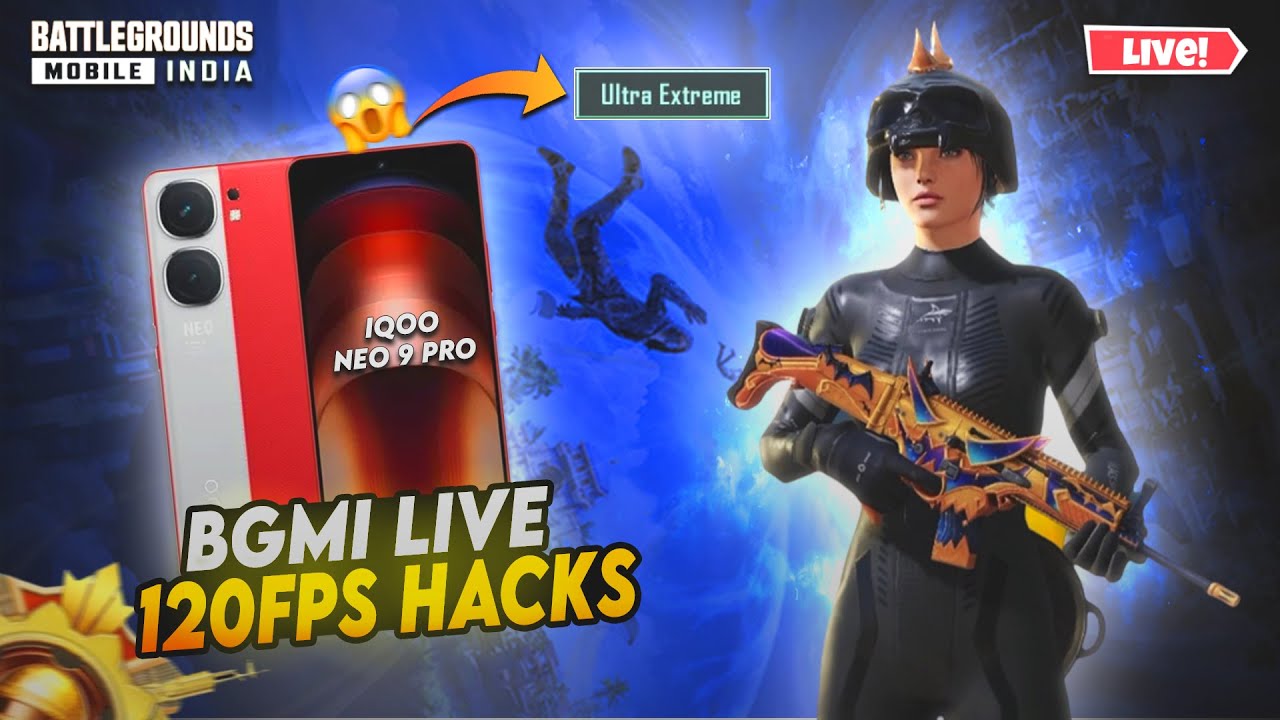 120 FPS HACKS 🔥🔥 | IQOO NEO 9 PRO 🔴RUSH GAMEPLAY WITH FPS METER #iqooneo9pro #bgmi #iqoo - YouTube