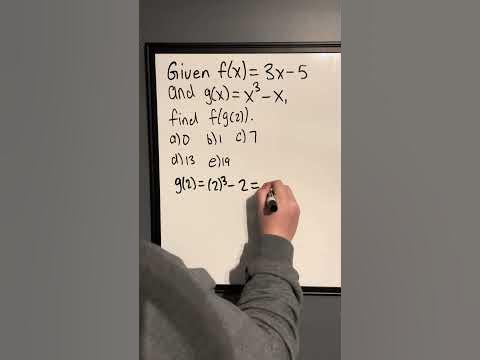Practice ACT Question: Nested Function Example With f(g(2)) - YouTube