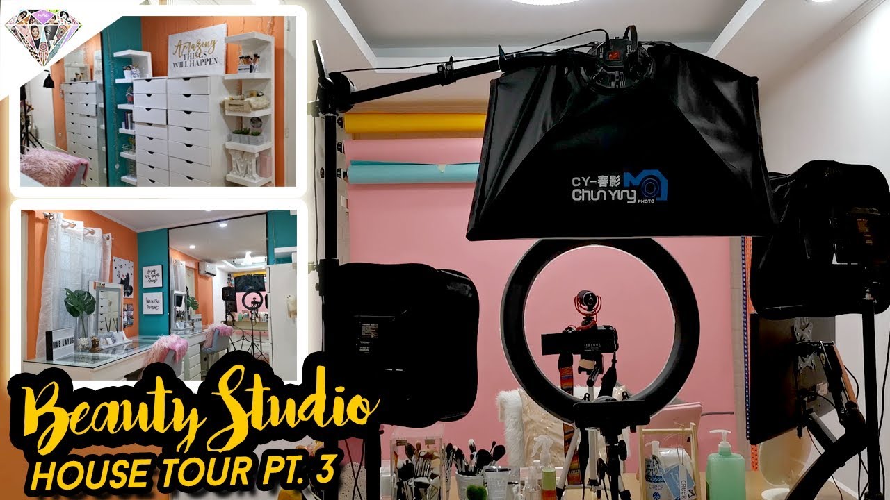 BEAUTY STUDIO TOUR | MY FILMING SETUP | HOUSE TOUR PART 3 - YouTube