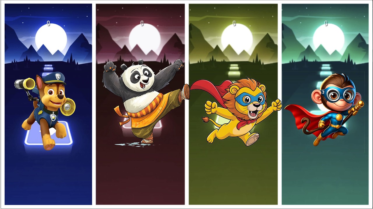 paw patrol & kunfu panda & alex the lion & spark monkey coffin danse ...