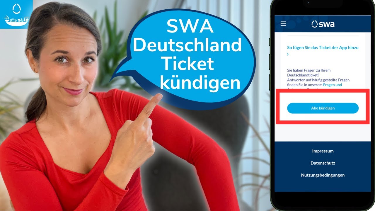 DEUTSCHLAND TICKET KÜNDIGEN - SWA App - YouTube