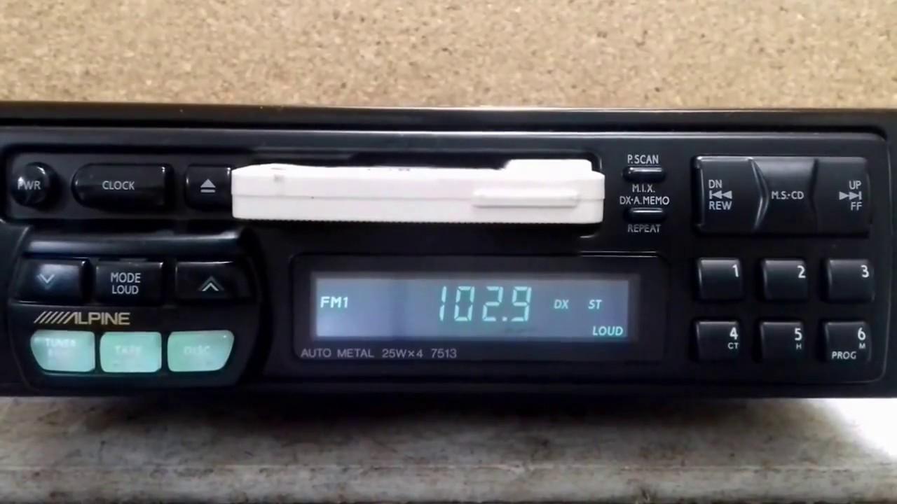 Teste funcionamento auto rádio toca fitas Alpine 7513 original Fiat ...