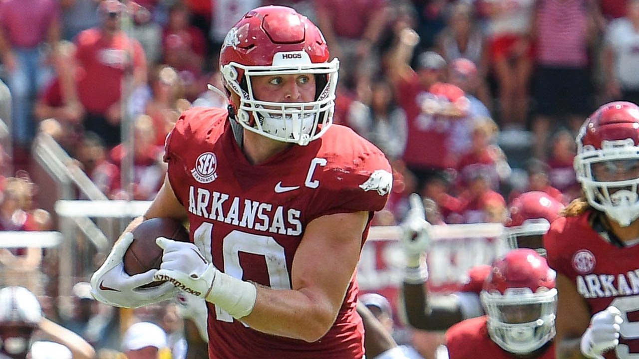 Hogs' linebacker Bumper Pool, defensive back Hudson Clark after win ...