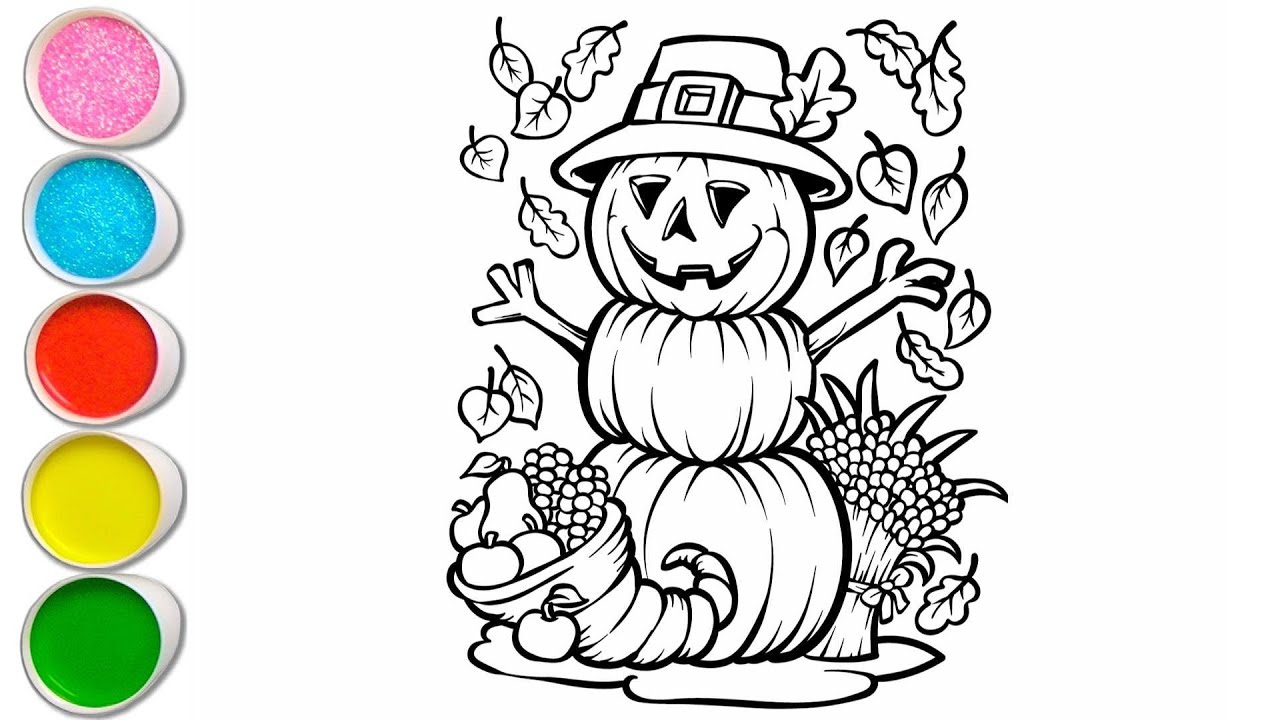Happy Halloween Drawing for kids, Painting & Coloring for kids ...