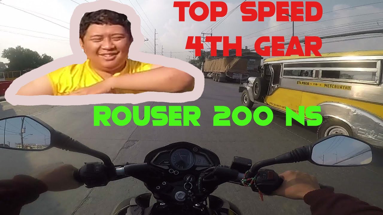 KAWASAKI ROUSER 200ns TOP SPEED @ 4TH GEAR - YouTube