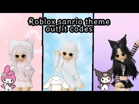Roblox Sanrio theme outfit codes for girls || Roblox outfit codes - YouTube