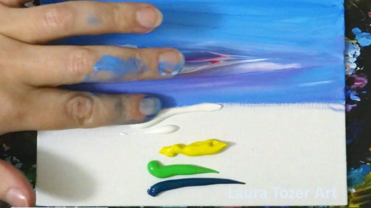 Paint an Abstract Landscape / Finger Painting For Mindfulness #169 ...
