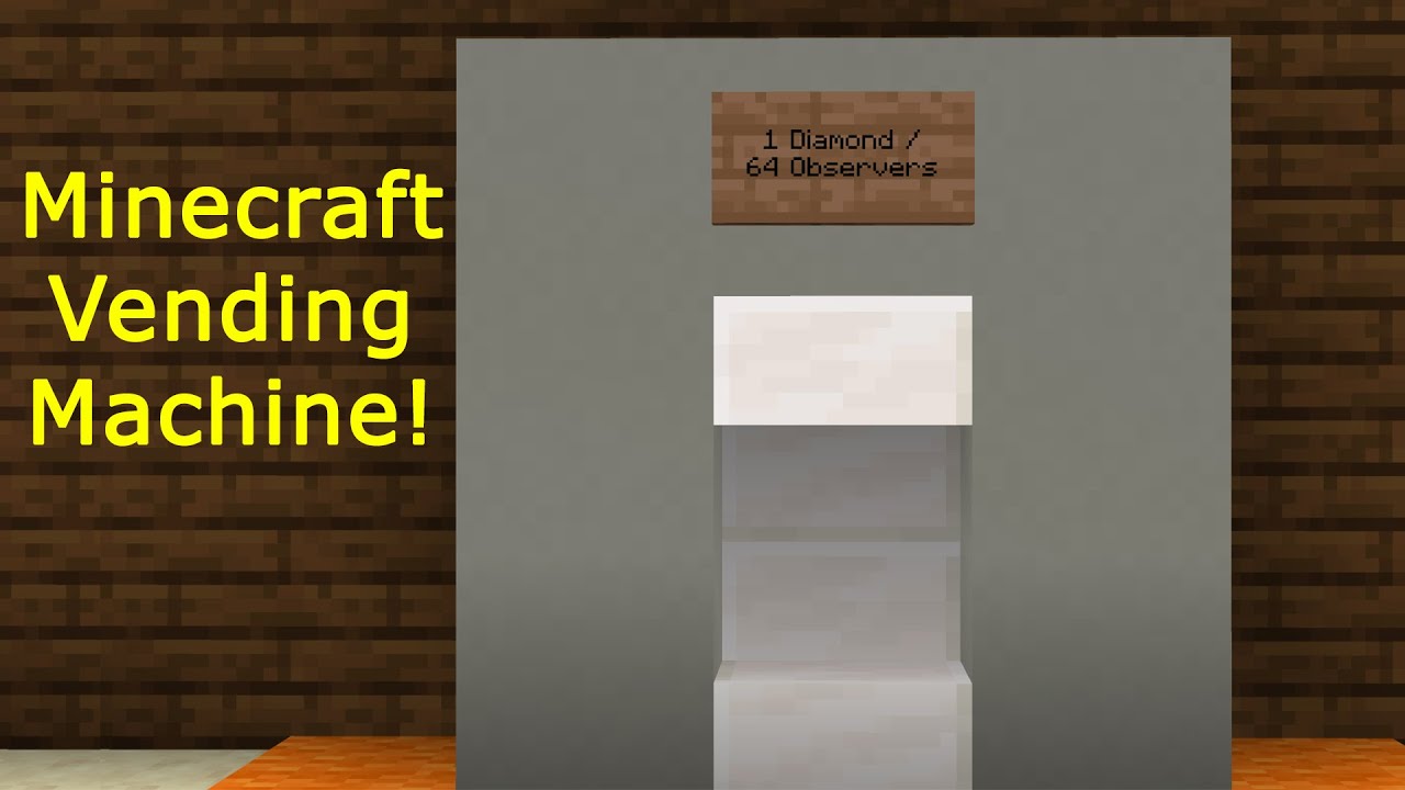 Minecraft Vending Machine (tutorial) - YouTube
