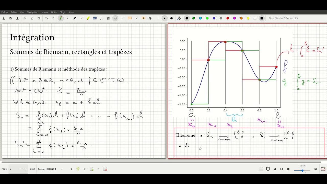 Chapitre XX : partie 7, sommes de Riemann et méthodes des rectangles et ...