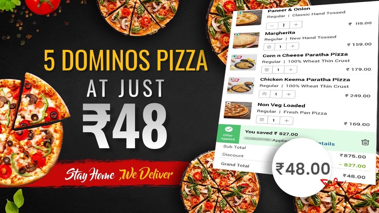 5 DOMINOS PIZZA IN ₹21 मे🔥|Domino’s pizza offer|domino’s pizza offers ...