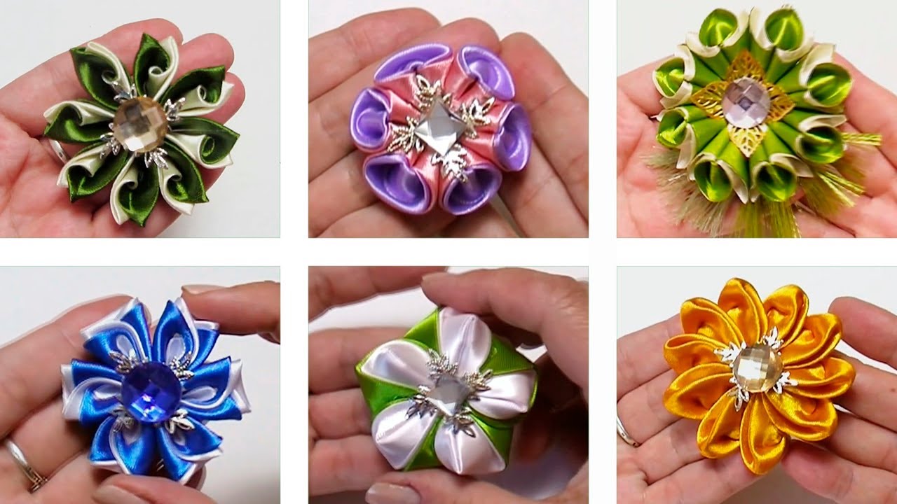 Amazing ribbon flowers work | DIY Easy Flower Making | DIY Affordable ...