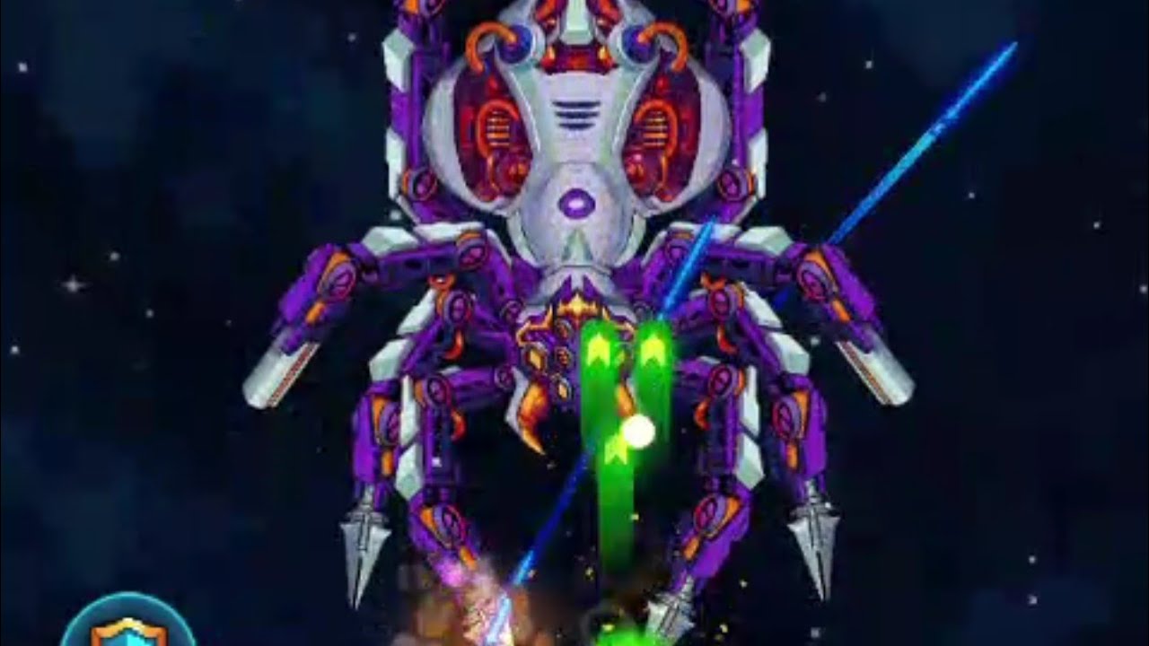 Space shooter - Galaxiga - Boss 195 - Spider Boss - YouTube